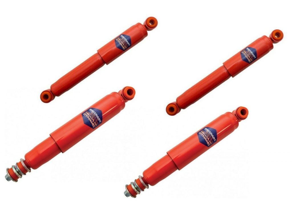LAND ROVER SERIES 2/3 SWB 80" FRONT & REAR LONG TRAVEL SHOCKS ABSORBERS ...